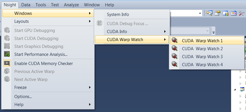 Use the CUDA Warp Watch