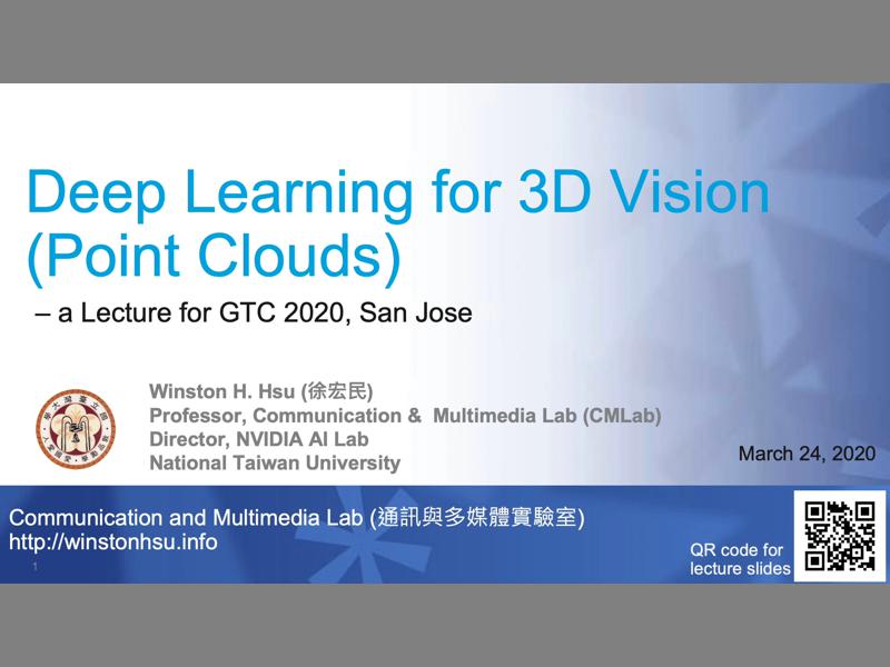 GTC 2020: Deep Learning for 3D Vision (Point Clouds) | NVIDIA Developer