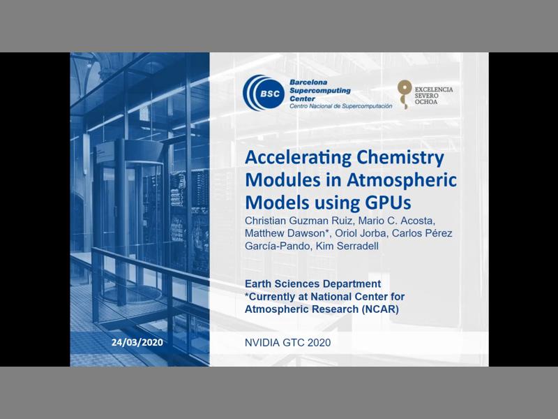 GTC 2020: Accelerating Chemistry Modules in Atmospheric Models Using GPUs | NVIDIA Developer