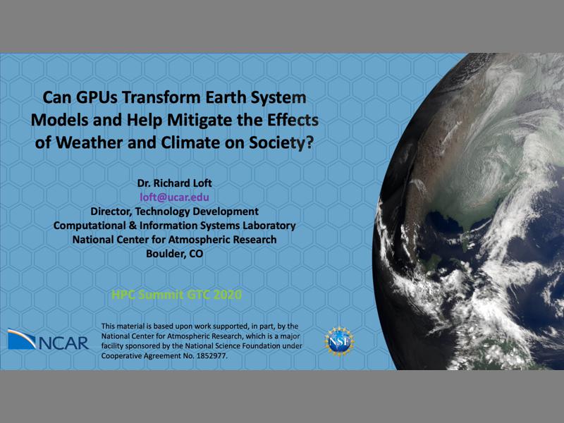 GTC 2020: Can GPUs Transform Earth System Models and Help Mitigate ...