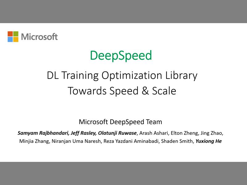 Gtc 2020 Deepspeed System Optimizations Enable Training Deep Learning